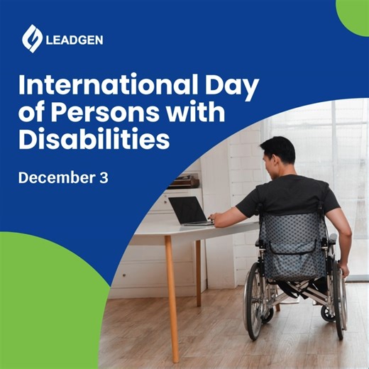🌍✨ Today, we celebrate International Day of Persons with Disabilities! 🤝 Let's champion inclusivity, break down barriers, and embrace diversity. Together, we can create a world where everyone has equal opportunities to thrive. 💙💪 #IDPWD #InclusionMatters #DisabilityRights 🌐🌈 | Lead Gen - Lead Generation & Donor Creation