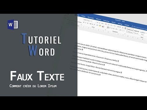 Word | Saisir du Faux Texte (Lorem Ipsum)