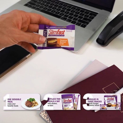SlimFast Diabetic Weight Loss is as easy as 1-2-3! As a part of the Plan, our Diabetic Weight Loss products have the flavors you love, help manage carbs and sugar, are low in net carbs, and offer a variety of additional nutritional benefits. And, you have the freedom to enjoy your favorite meals! Check it out >> https://diabetic.slimfast.com/ *When used as part of the SlimFast Plan (a reduced-calorie diet, regular exercise, and plenty of fluids). Read label prior to use. This product is intended