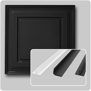 CeilingConnex Black Ceiling Kit - Heavy Duty, Direct-Mount - Drop Ceiling Alternative