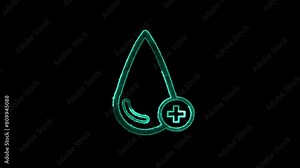 Blood type Rh positive and negative test, blood sample to analyze in the laboratory, blood in test tube