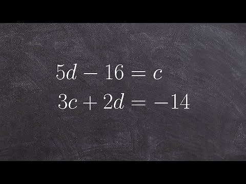 Learn how to solve a system of equations by substitution