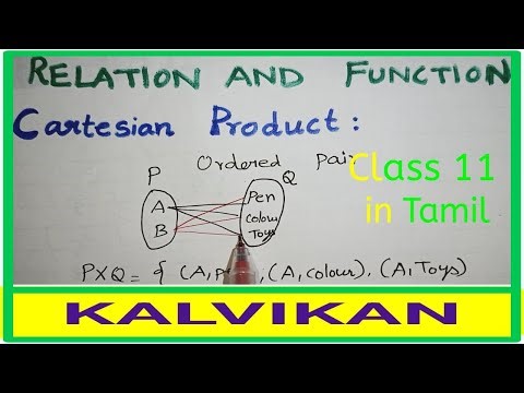 Cartesian product in Tamil / Class 11Sets, Relations and functions in Tamil / TN Class 10 Maths