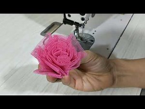 How to Make a Tulle Rose Fabric by Hand and by Sewing Machine
