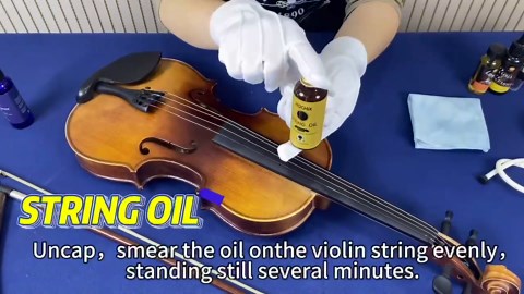 All-in-One Violin Care Cleaning & Maintenance Kit: Beeswax, Liquid Rosin, Rosin Remover, String Oil, Polish, Humidifier, String Brush, Cleaning Cloth & Case – Keep Your Instrument in Optimal Condition