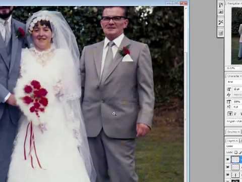 photoshop tutorial - stain removal, photo repair