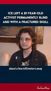 “I will be blind for life.” ICE fired “less-lethal” ammo, destroying a 21-year-old’s eye, fracturing his skull. Doctors removed a nickel-sized piece of plastic; metal and glass were embedded in the skull. There was shrapnel near the carotid artery docs feared would kill him. | Lesley Abravanel Andersson