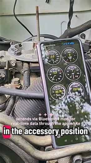 Wireless OBD2 Vehicle Scanner, BLE OBDII Diagnostic Tool for Auto Troubleshooting, Engine Error Code