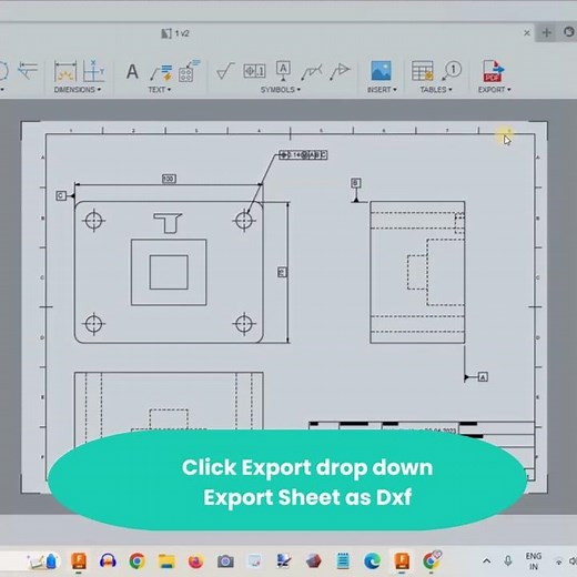 How to export drawing file as dxf file? #fusion360