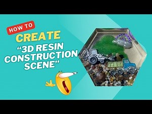 How To Create Construction Site Resin Art with Inlays!