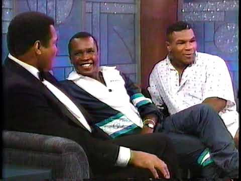 Arsenio Hall Show - Muhammad Ali joined by Mike Tyson & Sugar Ray Leonard - Full interview 1990