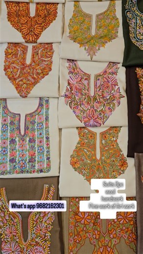 Kashur wardrobe on Instagram: "Suits 3pc Fine quality of wool handwork Fine work of Ari work #wool #handwork #ariwork #3pc #new @kashurwardrobe whatsapp 9682162301"