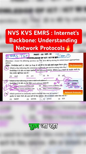 NVS KVS EMRS : Internet's Backbone: Understanding Network Protocols🔥