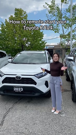 Here is how you can remote start your 2023 RAV4! Special thanks to Diana from Markville Toyota for the demonstration! #toyota #toyotarav4 #rav4 #2023rav4 #remotestart #howto #cartips #howtotiktok #howto #cartricks #cartok #toyotadealership