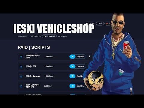 FIVEM VEHICLE SHOP SCRIPT WITH GARAGE (GTA ROLEPLAY FIVEM SCRIPT)