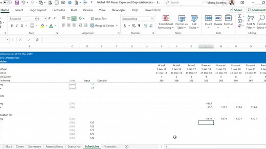 Building a Depreciation Schedule Using The Waterfall Method