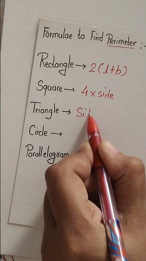 How to find perimeter #perimeter #formulae #circle #triangle #rectangle #shorts #yt #youtubeshorts