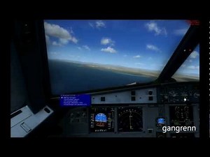 FSX - A321 (airbus X) landing in Rome - Fiumicino