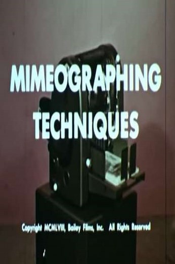 Mimeographing Techniques (1958) - Movie