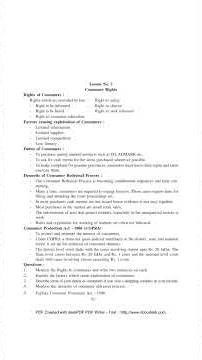 class 10 consumer right economics chapter notes