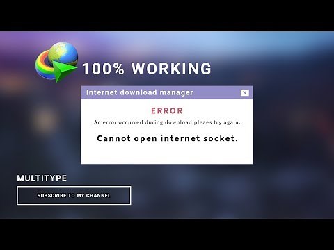 internet download manager ERROR cannot open internet socket