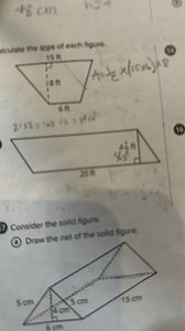 48 cmh34alculate the area of each figure.15 R6ft218  8Atx... | Filo