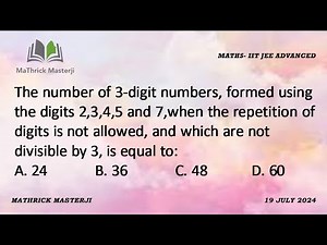 The number of 3-digit numbers, formed using the digits 2,3,4,5 and 7, when the repetition of digits