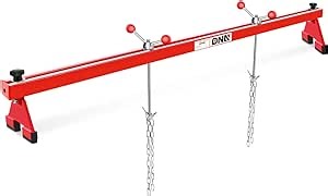 DNA MOTORING 71in Adjustable Engine Support Bar Engine Transverse Hoist with 2 Points Lift Holder and Hoist Dual Hooks, 1100 Lbs Load Capacity, Engine Stable for Garages, Auto Repair Shop, TOOLS-00322