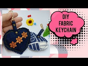 DIY keychain easy | fabric keychain easy