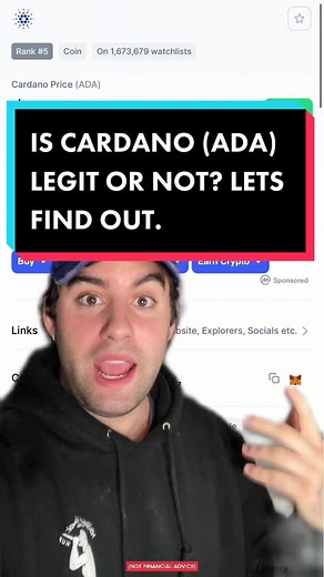 is #cardano #crypto legit or not? (NOT FINANCIAL ADVICE) #investing