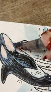 Day 26 out of 31! Orca whale! #art #artchallenge #watercolor