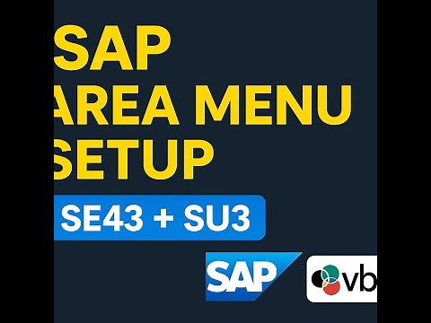 How to Setup Area Menu in SAP GUI - (using SU3 and SE43) (English)