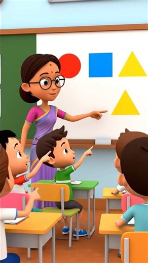 Kids Shapes Story | Circle Square Triangle #shorts