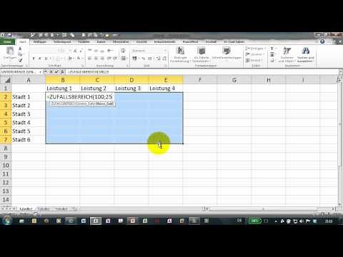 Excel # 246 - ZUFALLSBEREICH und ZUFALLSZAHL