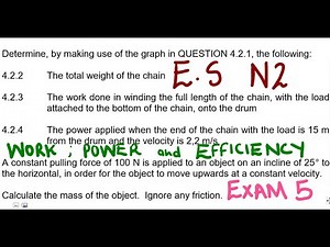 Engineering Science N2 Work , Power and Efficiency Exam 5 ‪@mathszoneafricanmotives‬