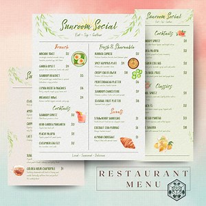 Cafe Menu Template - Modern Restaurant Menu, Editable Canva Design (digital Download) - Etsy