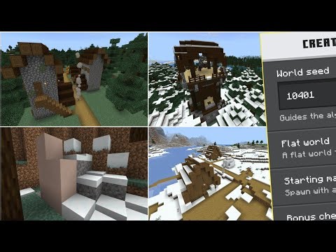 Minecraft Bedrock Taiga Village, Trail Ruins & Outpost Seed