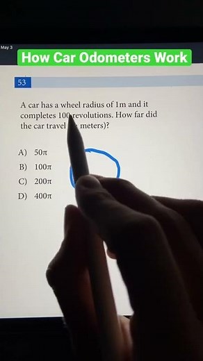 How Car Odometers Work | Math Word Problem Using Circles | JusticeTheTutor #shorts #maths #math