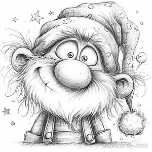 Santa Sketch, Christmas Art, Jolly Santa, Holiday Drawing, Santa Claus, Festive Illustration, Christmas Sketch, Holiday Santa, Merry Sketch - Etsy