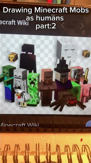 Drawing Minecraft Mobs As Humans Part:2 #Enderman #Watercolor #Art #Drawing