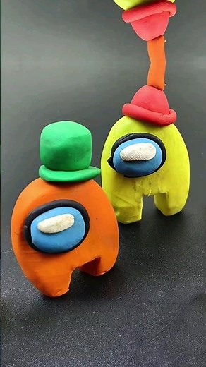 Making Among Us with clay #claymodel #diy #amongus