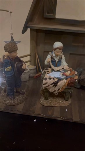 I found this unique nativity scene at a Hallmark store over 15 years ago. It was a total impulse buy — in the middle of summer — and I have never seen another one like it since. What I love most is the western kids gathered in a barn, honoring the birth of Jesus. It’s simple, heartfelt, and a beautiful reminder of what Christmas is truly about. I’d love to see yours — what’s your favorite nativity decoration? #Nativity #Christmas | Julie Waitley Howard