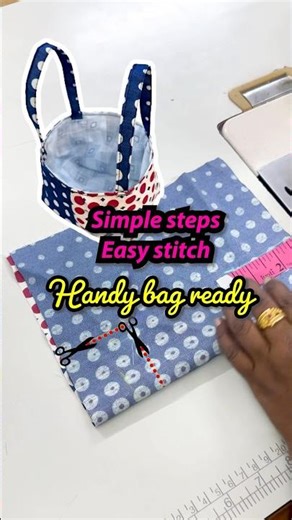 Easy Handy Bag In Minutes ⏱️👜 | Simple Stitching For Beginners
