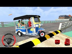 Bajaj Auto Rickshaw Mod Bussid | Speed Breaker Road Test 😱 | Bus Simulator Indonesia Android Game