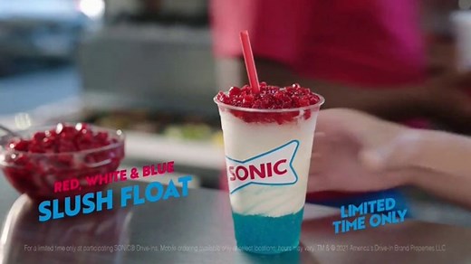 Sonic Drive-In Red, White & Blue Slush Float TV Spot, 'Order Up'