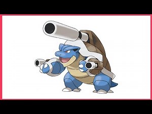 How to draw Mega Blastoise Pokemon step by step tutorial