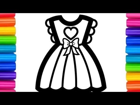 How to Draw a Beautiful Frock 👗 | Easy Step by Step Drawing for Kids