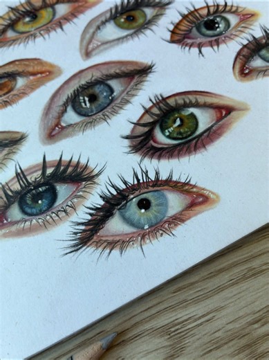 Covering the Page with Eye Drawings