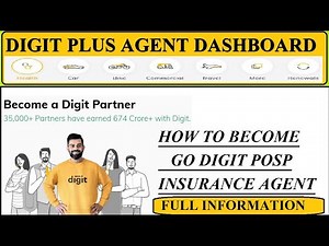 Go Digit POSP Agent kaise Bane || How to become go digit insurance agent || Digit plus dashboard
