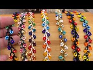 Seed bead daisy tutorial | How to make daisy beaded chain